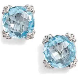 Anzie Cluster Topaz Stud Earrings - Blue Topaz