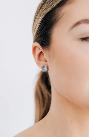 Anzie Cluster Topaz Stud Earrings - Blue Topaz