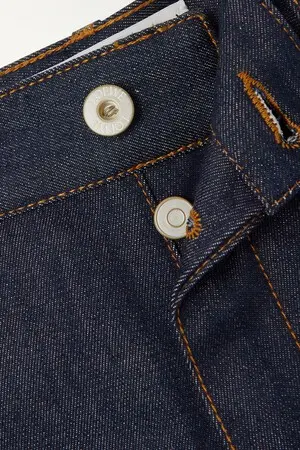 Loewe Leather-trimmed Denim Shorts