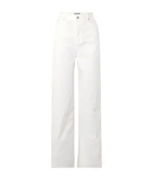 Loewe High-rise Wide-leg Jeans - White