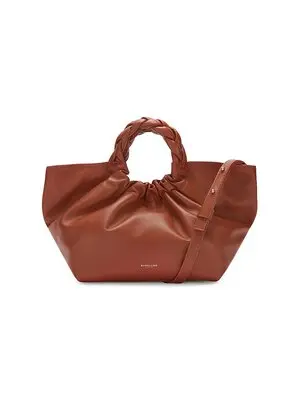 DEMELLIER Demellier Women's Midi Los Angeles Leather Braided Tote - Terracotta - Terracotta