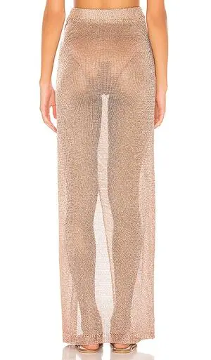 Superdown Keva Metallic Wrap Maxi Skirt - Bronze