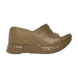 Givenchy Marshmallow Sandals In Rubber - Kaki Fonce