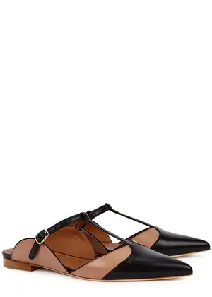 MALONE SOULIERS Imogen Panelled Leather Mules