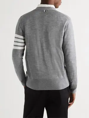 Thom Browne Striped Wool Cardigan