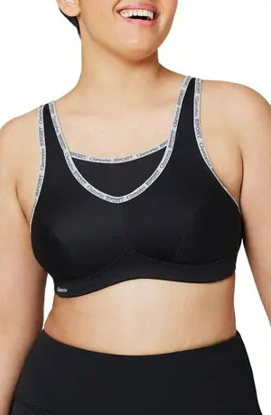 GLAMORISE No-bounce Camisole Sports Bra - Black