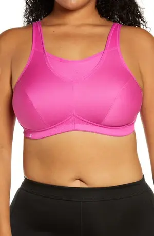 GLAMORISE No-bounce Camisole Sports Bra - Rose Violet