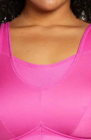 GLAMORISE No-bounce Camisole Sports Bra - Rose Violet