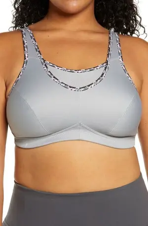 GLAMORISE No-bounce Camisole Sports Bra - Silver