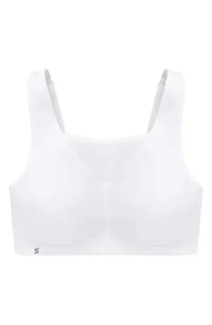 GLAMORISE No-bounce Camisole Sports Bra - White