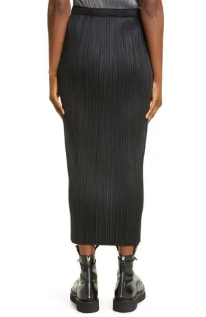 Issey Miyake Basics Pleated Midi Skirt