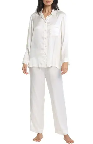 PAPINELLE Silk Pajamas Ecru