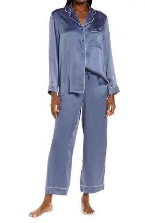 PAPINELLE Silk Pajamas Indigo