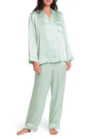 PAPINELLE Silk Pajamas Matcha