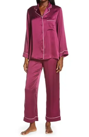 PAPINELLE Silk Pajamas Prune