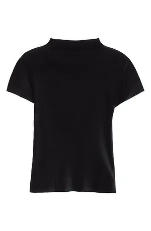 Issey Miyake Mist Basics Funnel Neck Top - Black