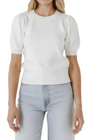 English Factory Short Sleeve Sweaters For Women