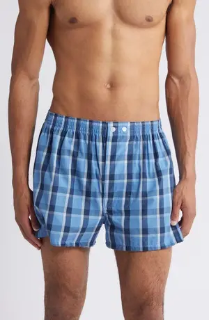 Nordstrom 3-pack Classic Fit Boxers Blue French Tartan Multi