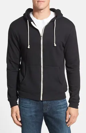 THREADS 4 THOUGHT Trim Fit Heathered Fleece Zip Hoodie