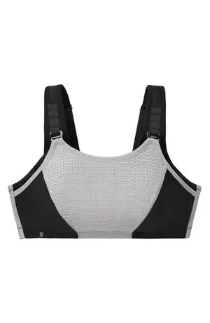 GLAMORISE Custom Control Sports Bra - Black/grey