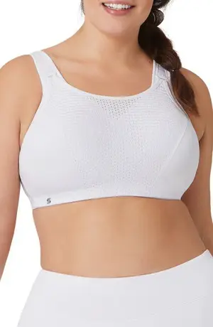 GLAMORISE Custom Control Sports Bra - White