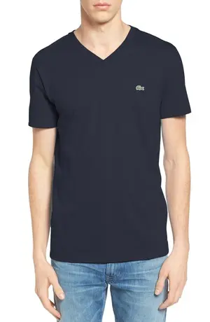 Lacoste Regular Fit V-neck T-shirt Navy Blue