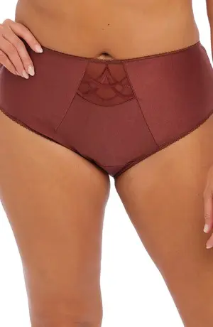Elomi Cate Full Figure High Waist Briefs Dark Copper