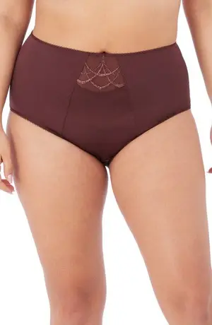 Elomi Cate Full Figure High Waist Briefs Raisin