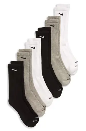 Nike Nike Everyday Plush Cushion Crew Training Socks White/ Grey/ Black