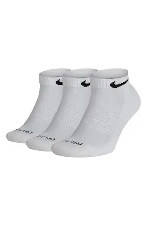 Nike Dry Everyday Plus Cushion Low Training Socks 3 Pack - White/ Black