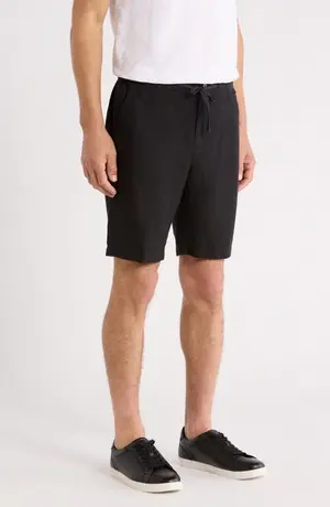 Vince Lightweight Hemp Blend Drawstring Shorts - Black