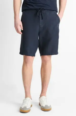 Vince Lightweight Hemp Blend Drawstring Shorts - Coastal