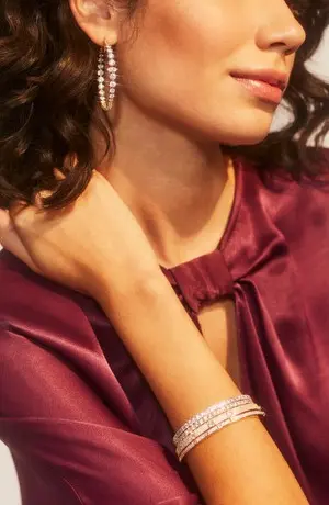Nadri Leah Statement Hoop Earrings - Gold