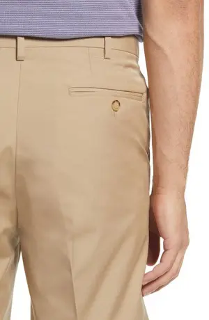 Berle Prime Flat Front Poplin Shorts - Tan