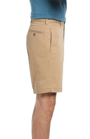 Berle Charleston Khakis Flat Front Chino Shorts - British Tan