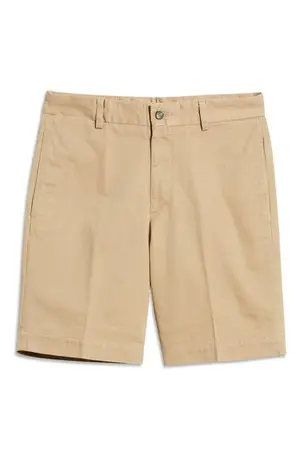 Berle Charleston Khakis Flat Front Chino Shorts - British Tan