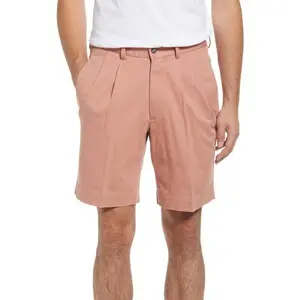 Berle Charleston Pleated Chino Shorts - Charleston Brick