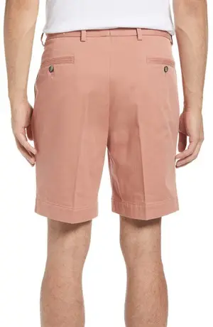 Berle Charleston Pleated Chino Shorts - Charleston Brick
