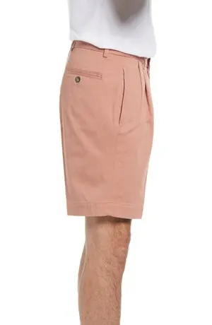 Berle Charleston Pleated Chino Shorts - Charleston Brick