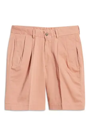 Berle Charleston Pleated Chino Shorts - Charleston Brick