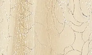 Adrianna Papell Metallic Mesh A-line Gown