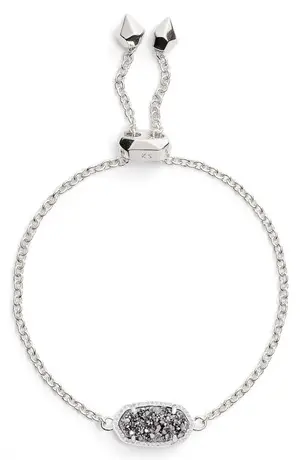 Kendra Scott Kendra Scott Elaina Bracelet Platinum Drusy/ Silver
