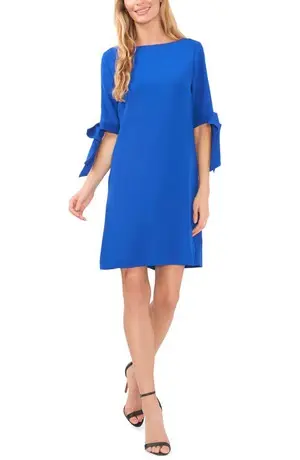 CECE DUPRAZ Moss Crepe Shift Dress - Deep Royal Blue