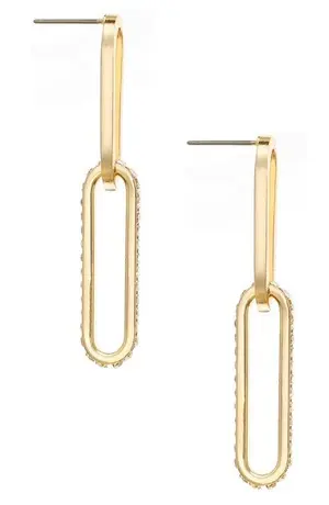 Ettika 18k- Plated Link Drop Earrings - Gold