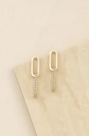 Ettika 18k- Plated Link Drop Earrings