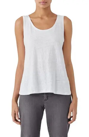 Eileen Fisher Organic Linen Tank - White