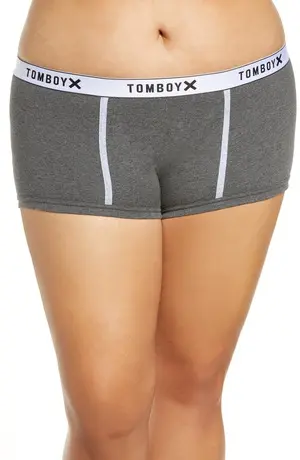 TOMBOYX Stretch Modal Boyshorts Charcoal