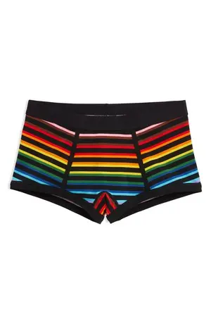 TOMBOYX Stretch Modal Boyshorts Progress Pride Stripe