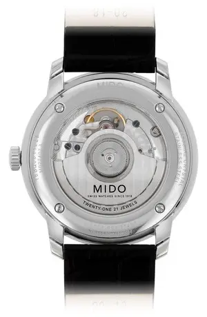 MIDO Baroncelli Heritage Automatic Leather Strap Watch