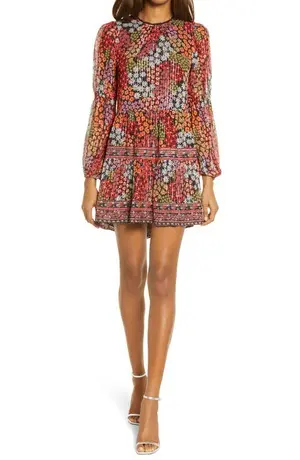 Saylor Talley Floral Print Minidress